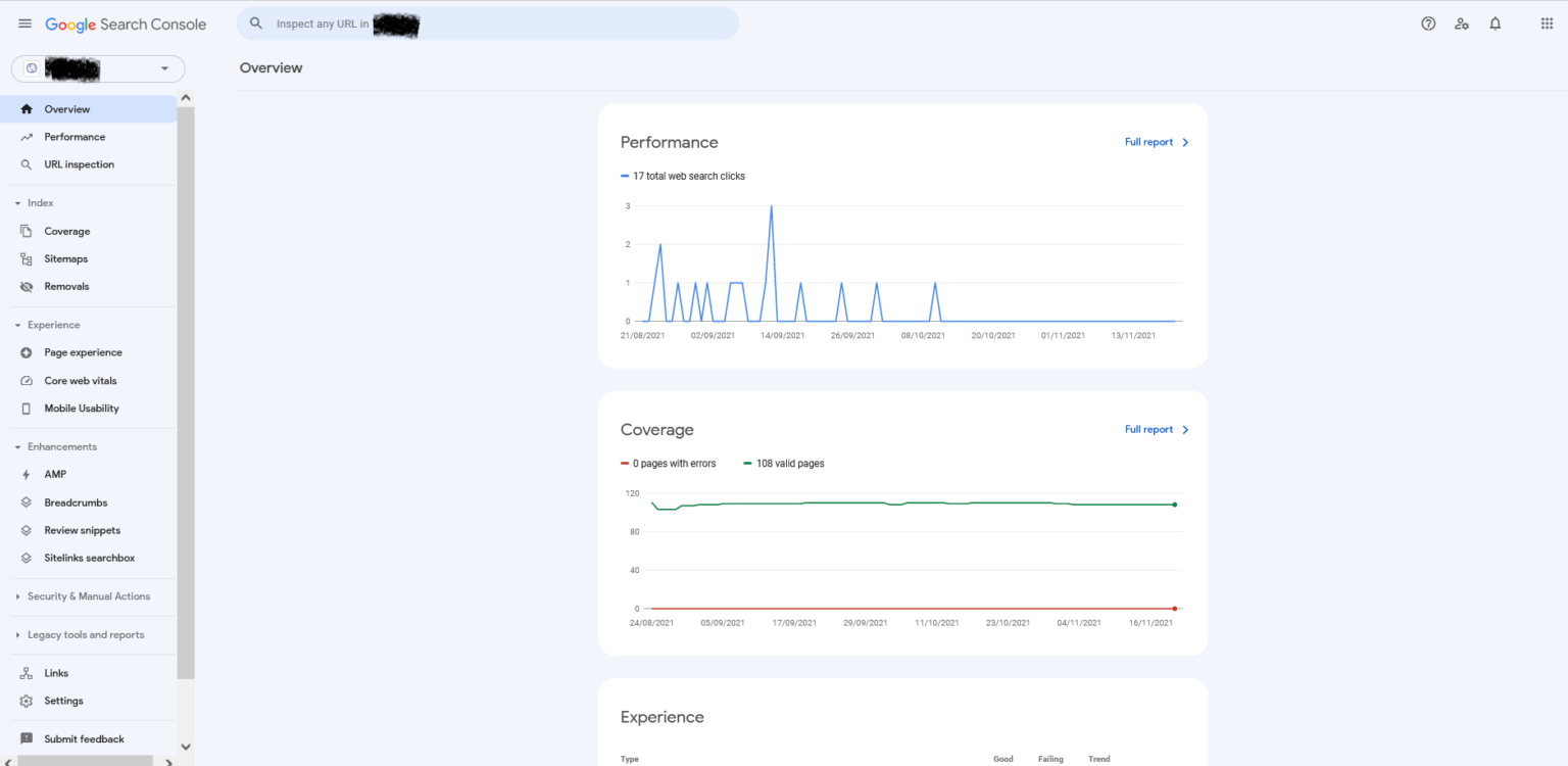 Google Search Console new UI design